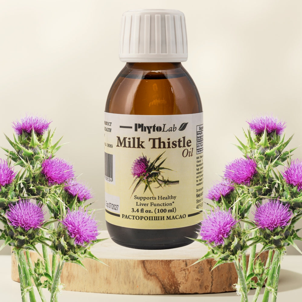 Milk Thistle Oil - 3.4 fl oz (100 mL) - Cold-Pressed Oil for Liver Pro ...