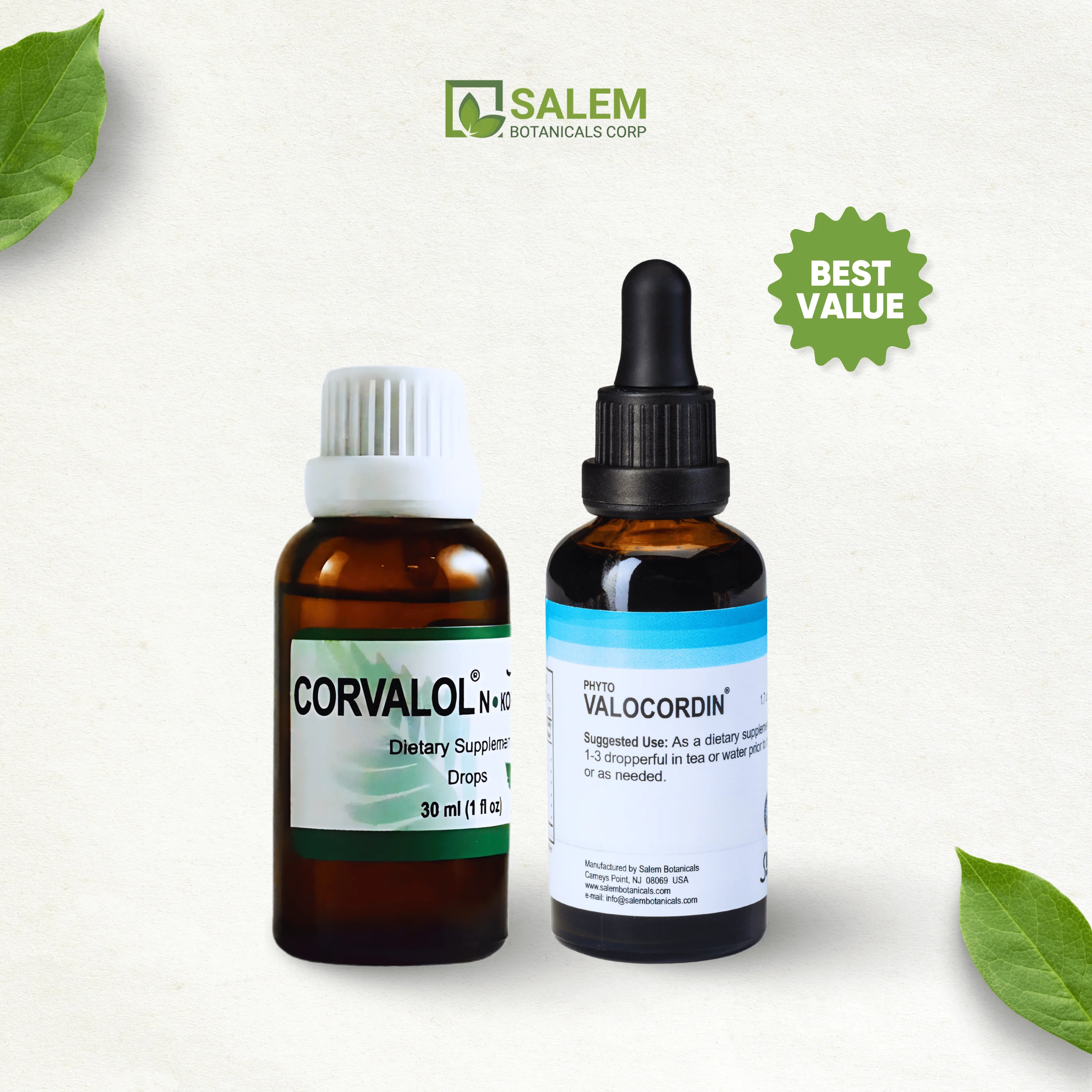 Corvalol N Drops + Phytovalocordin | Salem Botanicals